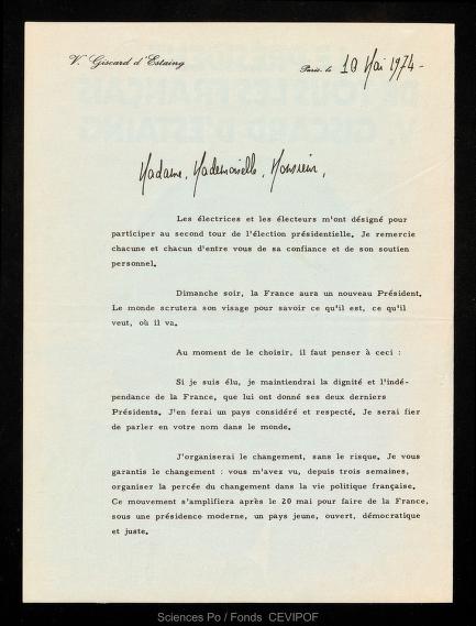 Giscard d'Estaing vers la présidence de la République - Mai 1974 - Clio ...