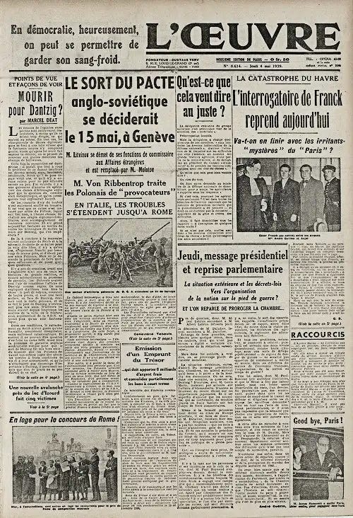 Mourir pour Dantzig ? Mai 1939 - Clio Texte